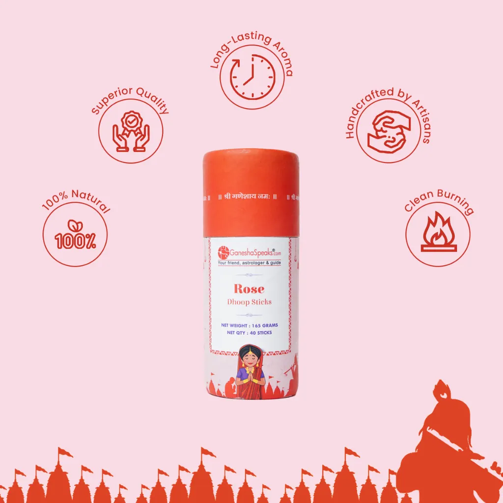 Buy Rose Dhoop Sticks - Gulab Dhoop Stick Incense for Pooja